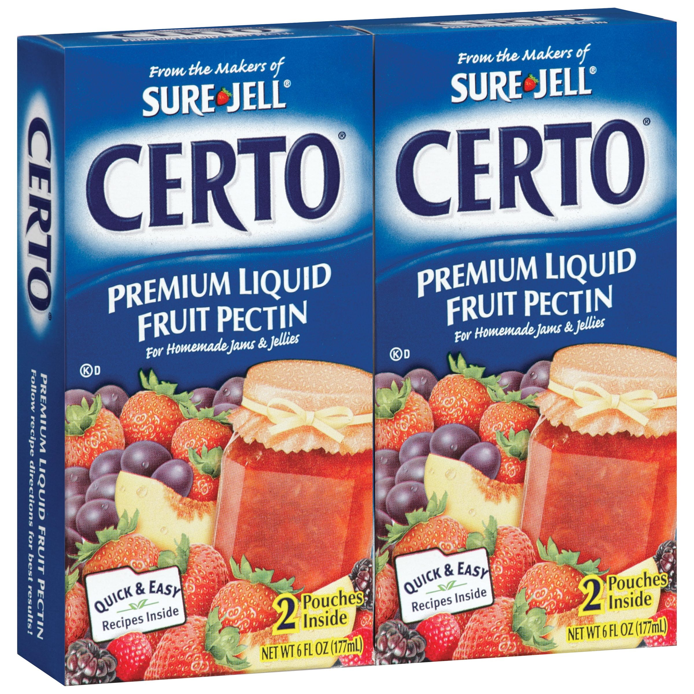 CertoÂ® Premium Liquid Fruit Pectin 2-6 fl. oz. Boxes - Walmart.com