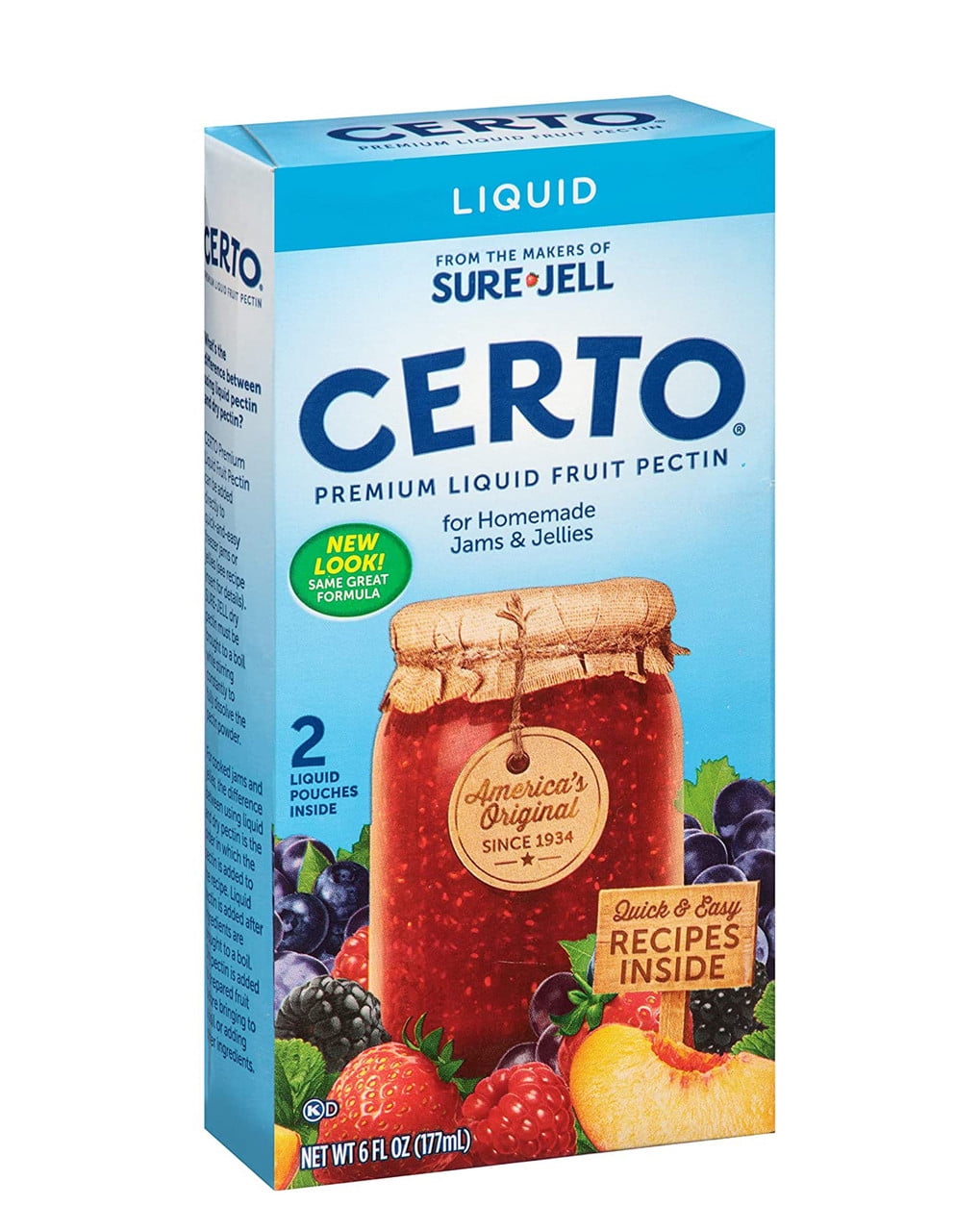 Certo Pectin Fruit Liquid Certo, 6 oz - Case of 16 - Walmart.com