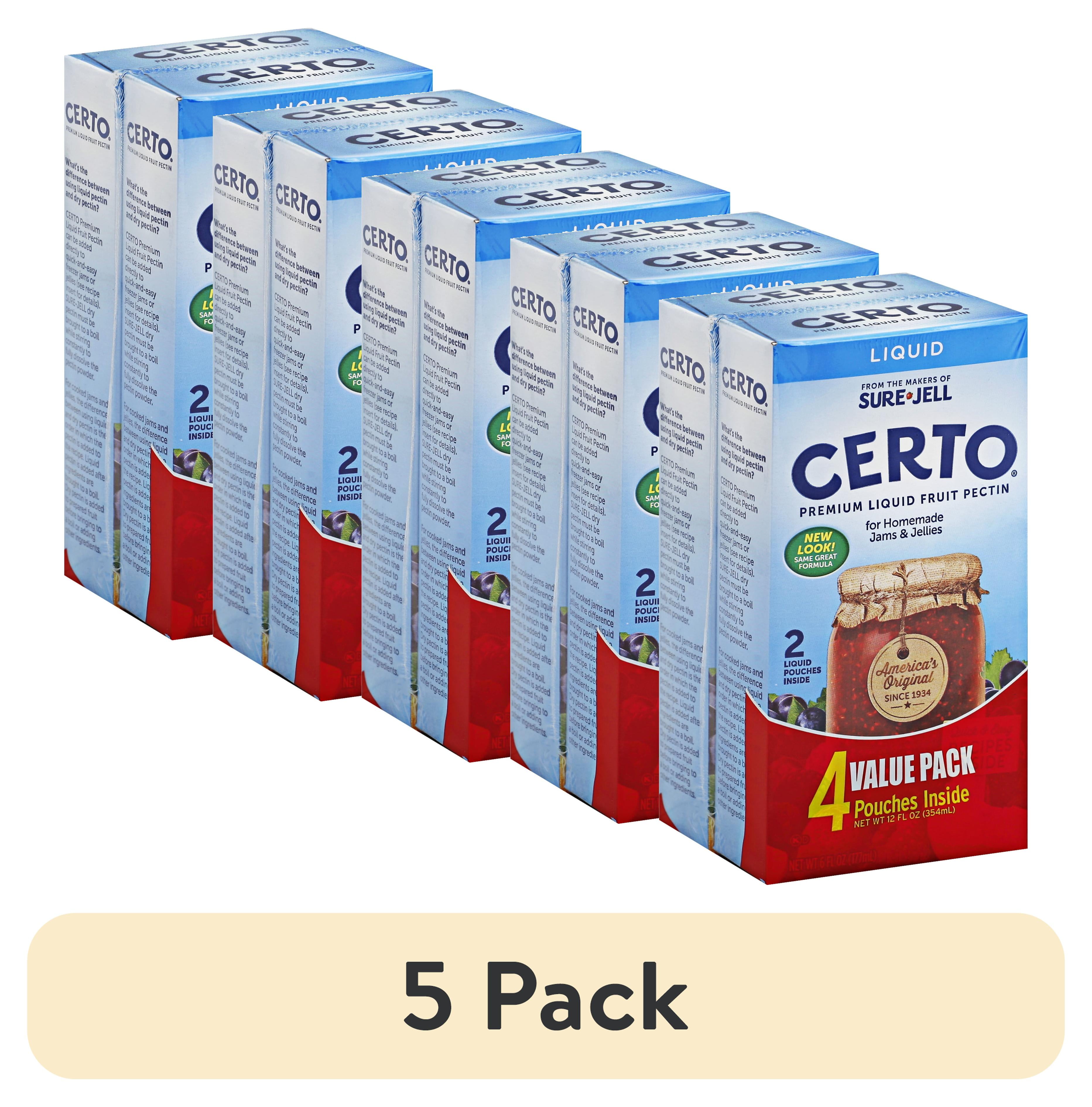 (5 pack) Certo Premium Liquid Fruit Pectin Value Pack, 4 ct Mulitpack ...