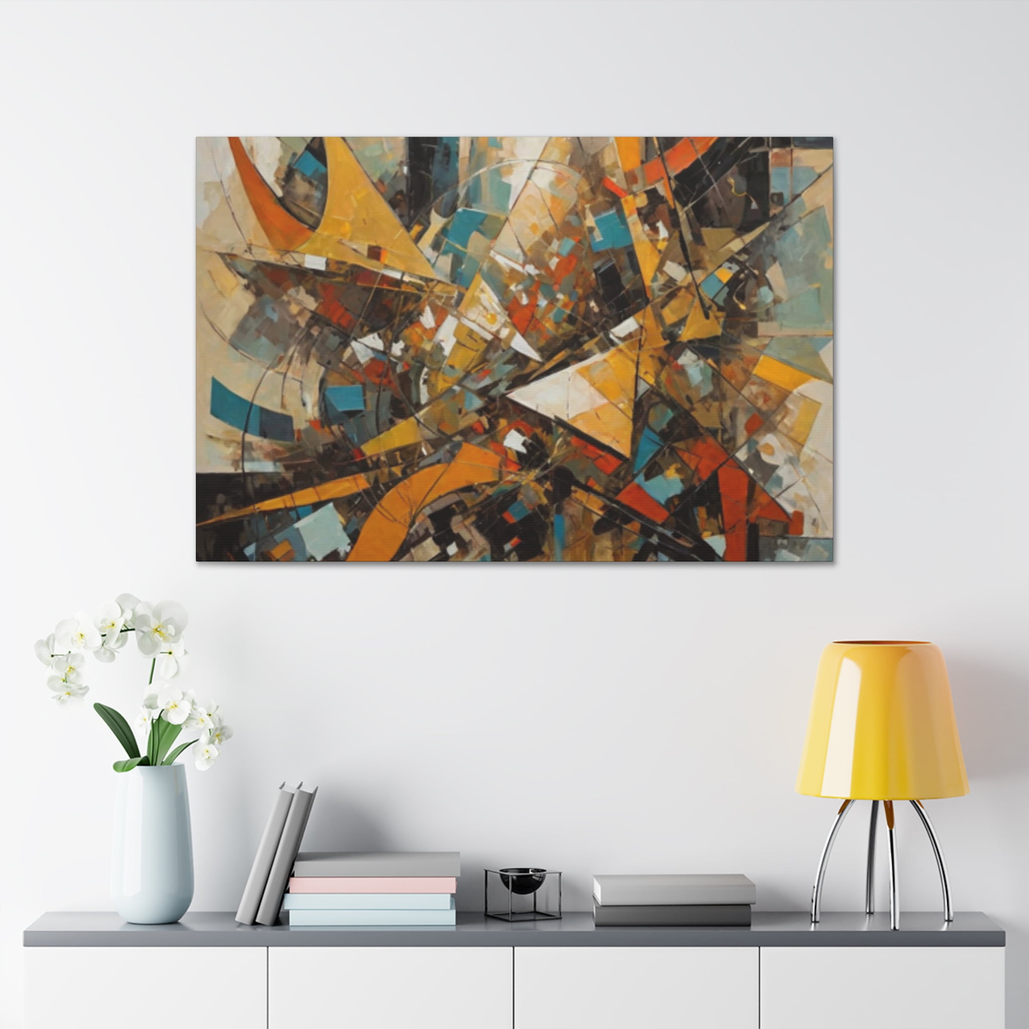 "Cerulea Cascade" Expressionism Canvas Unique Wall Art Designed by ...