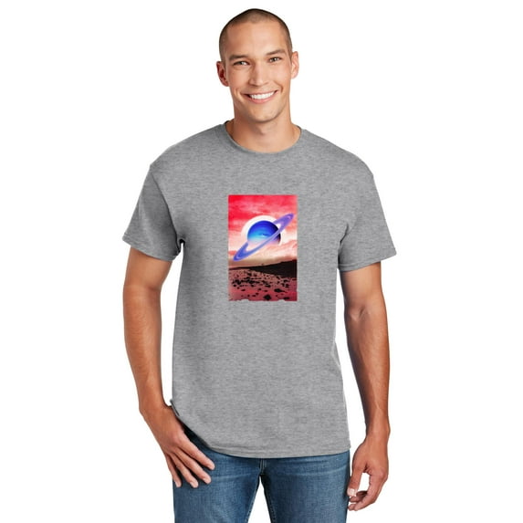 Cerulean Blue Sky Clouds Minimalist Simple Color Art Unisex T-Shirt up ...