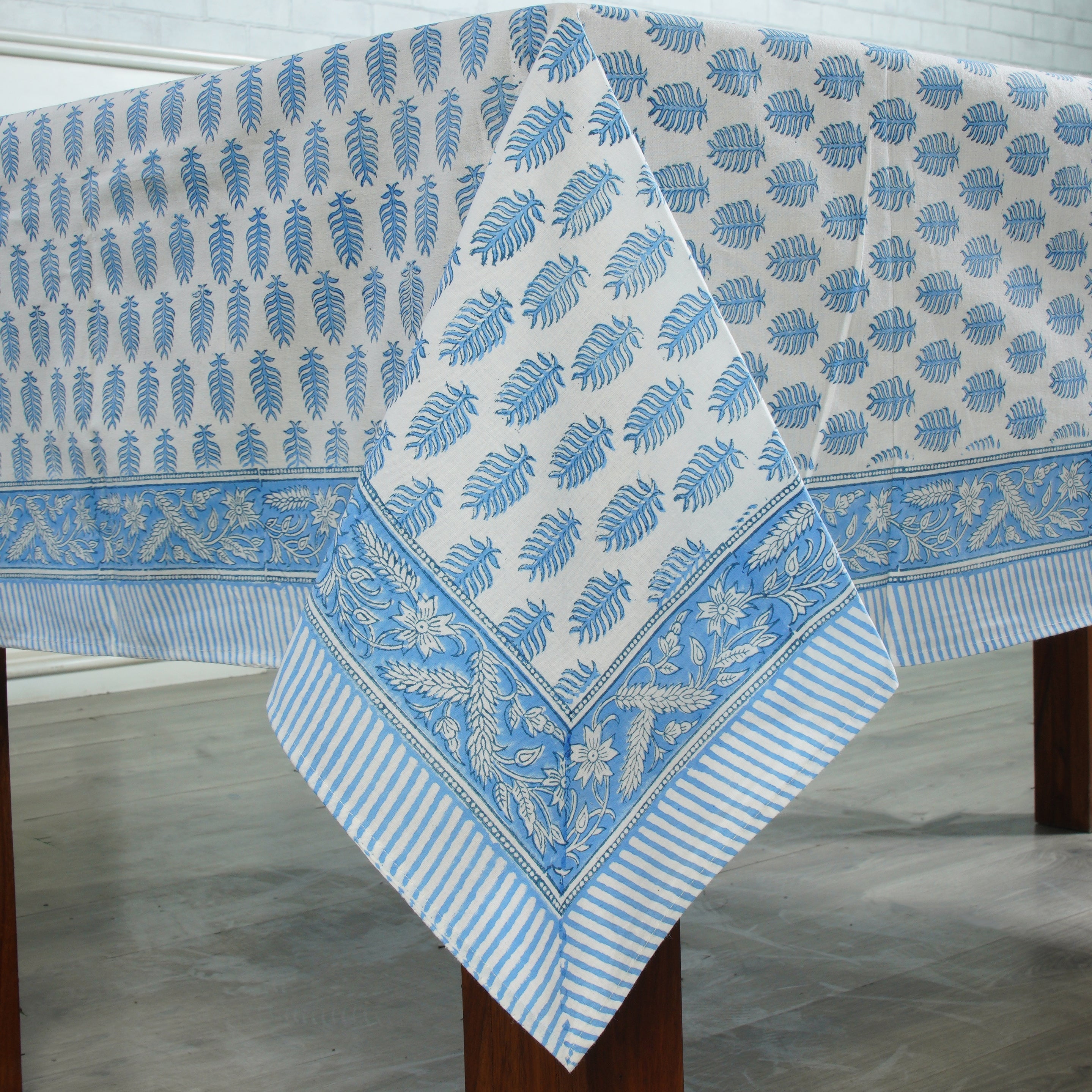 Ridhi 100% Cotton Indian Block Print 60x60 Inch Square Tablecloth ...