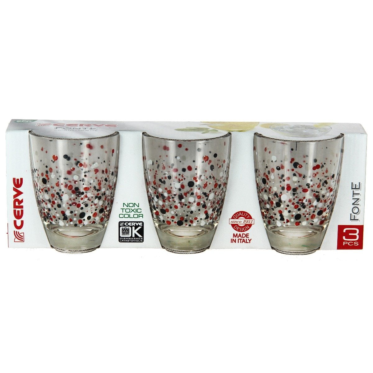 Cerve 10.3oz Fonte Water Glass - Set of 3 | Murano Rosso - Walmart.com