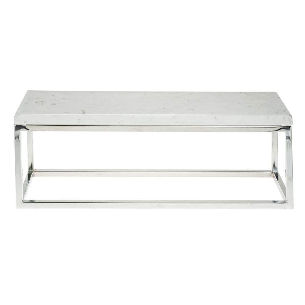 Cerve Collection Chrome Display Riser with Marble Top - 7"H - Walmart.com