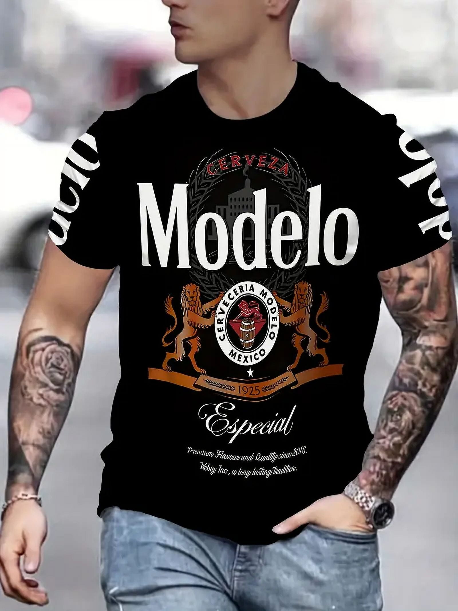 Cerveza Modelo Special Edition Men's 3D Printed T-Shirt - Casual ...