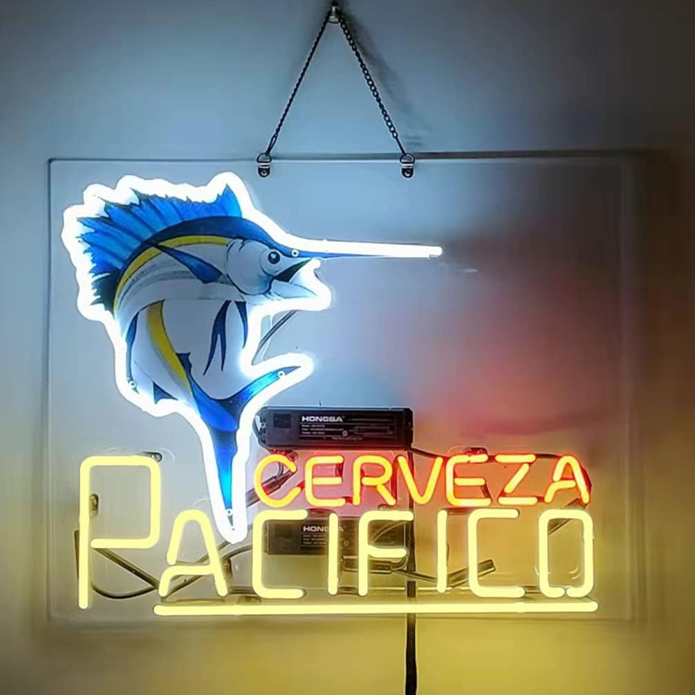 Cerveza Pacifico Neon Sign,Neon Beer Sign, Neon Bar Signs Handmade Real ...