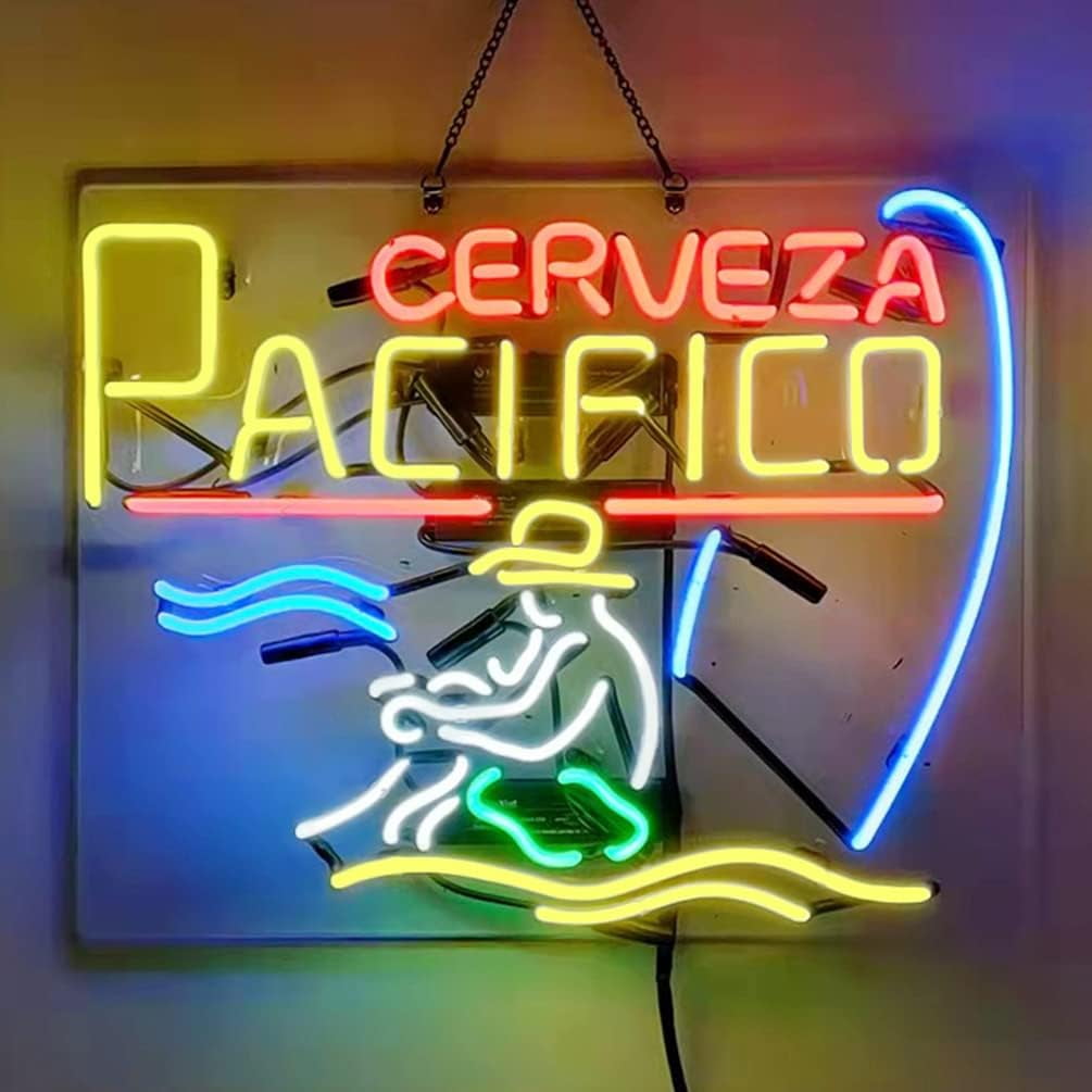Cerveza Pacifico Neon Sign,Neon Beer Sign, Neon Bar Signs Handmade Real ...