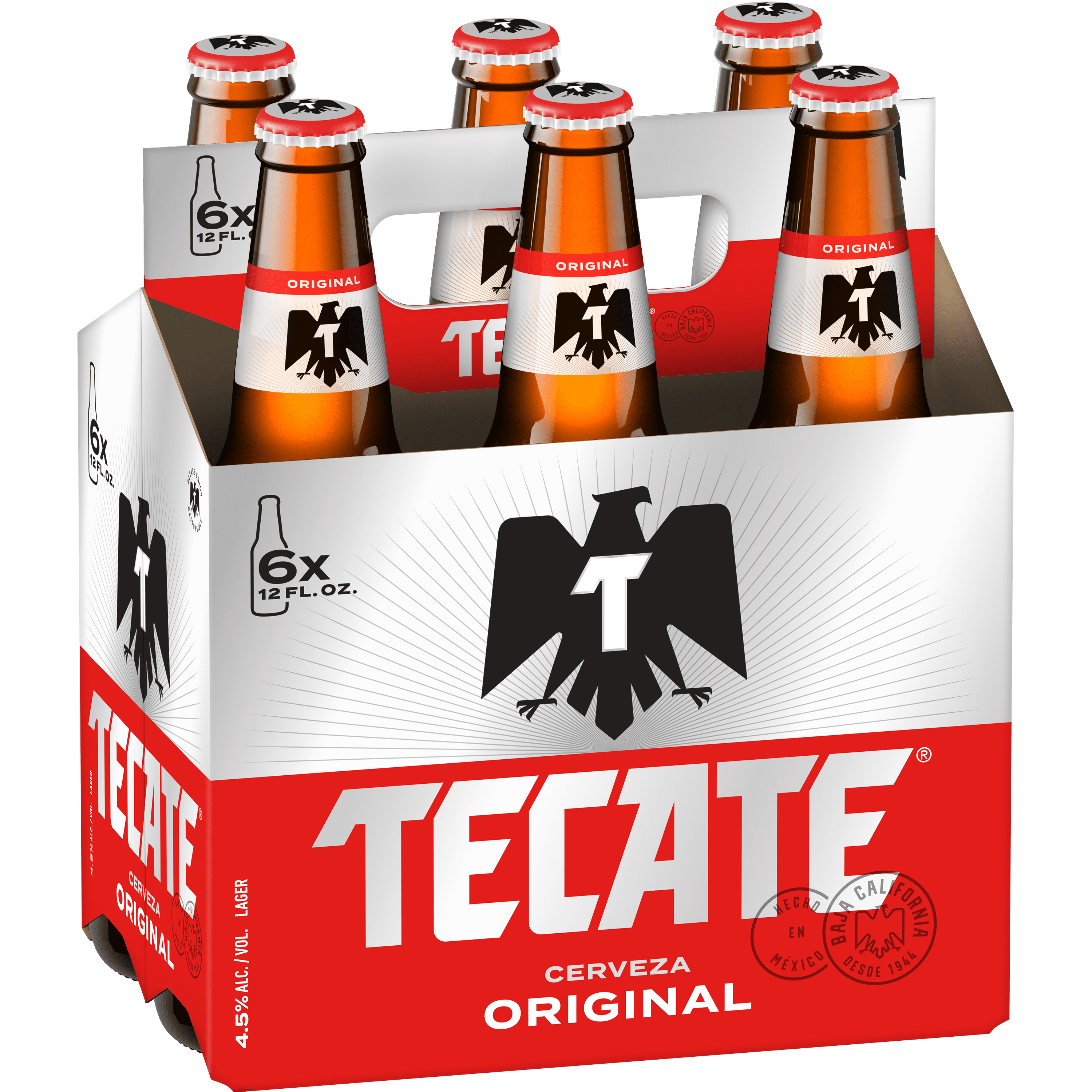 Cerveza Tecate Mexican Lager Beer, 6-Pack 12 Oz. Bottles - Walmart.com