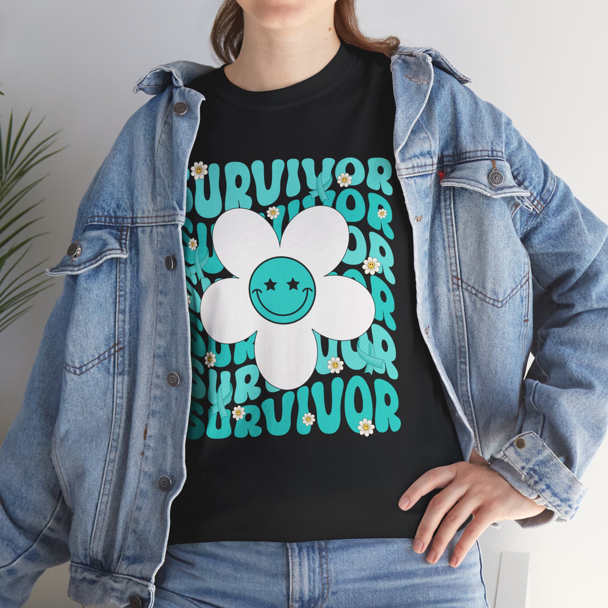 Cervical Cancer Awareness Groovy Survivor Smile Flower Gift For ...