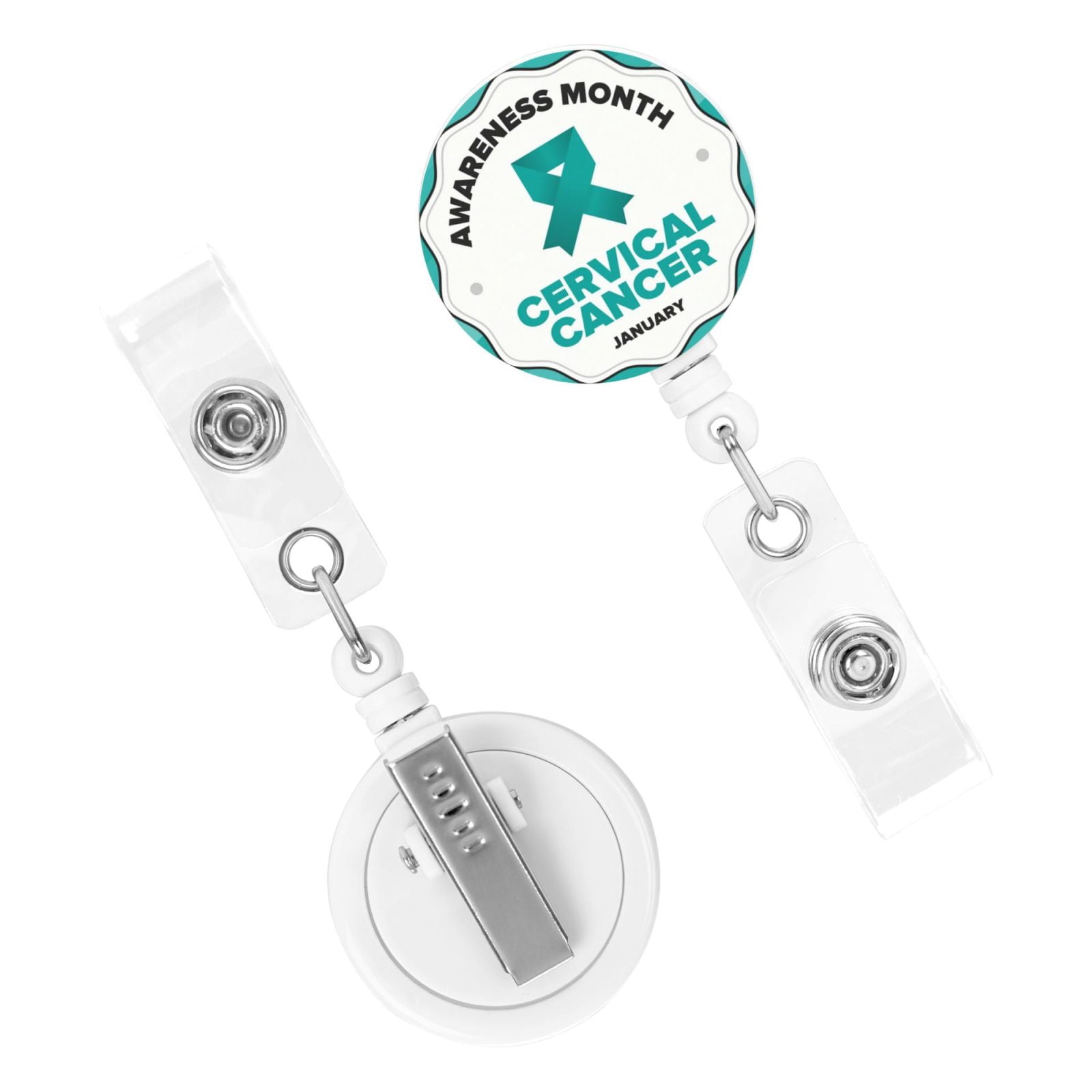 Cervical Cancer Awareness Month Badge Reel Retractable Badge Clip Id ...