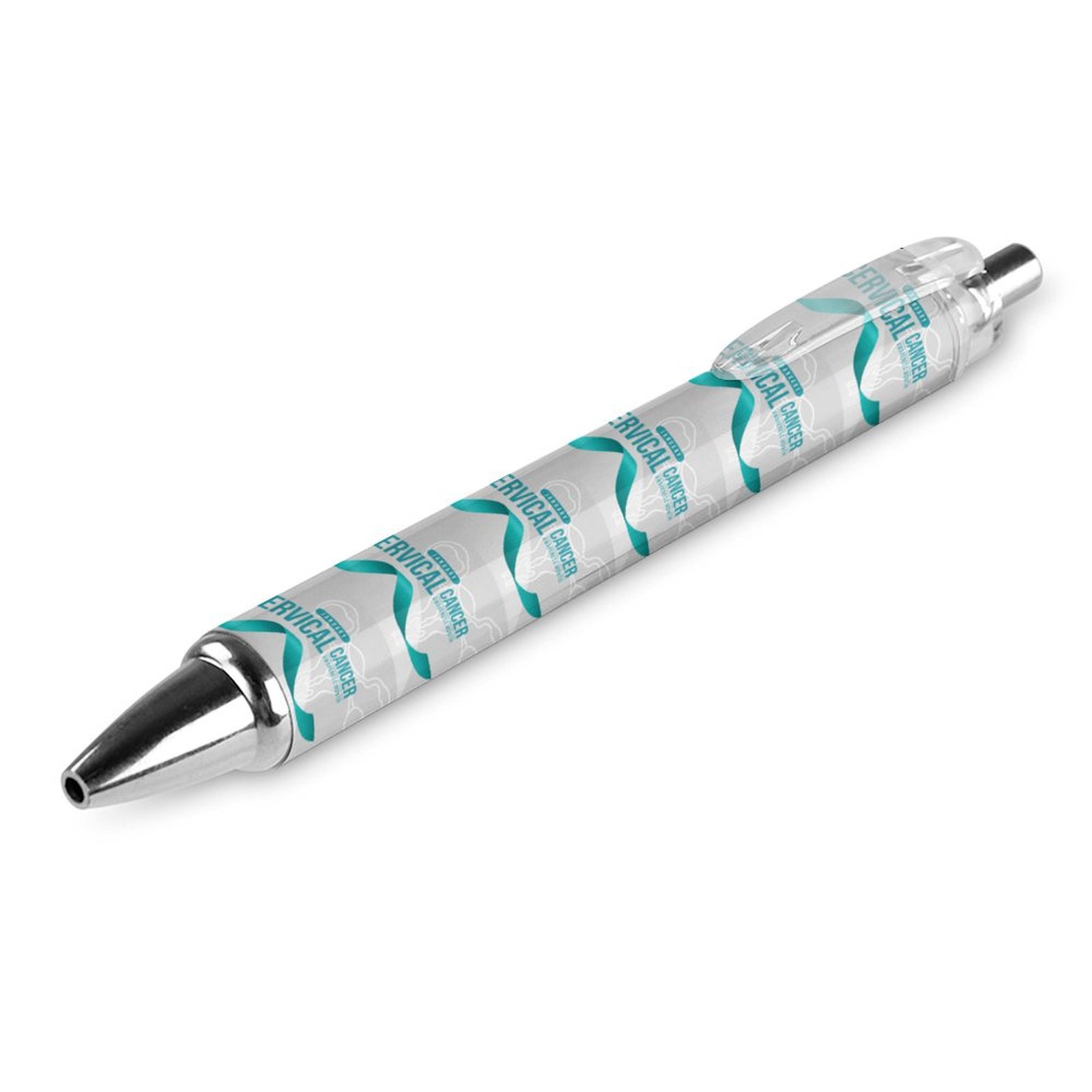 Cervical Cancer Awareness Month Ballpoint Pen Retractable Pens Black ...