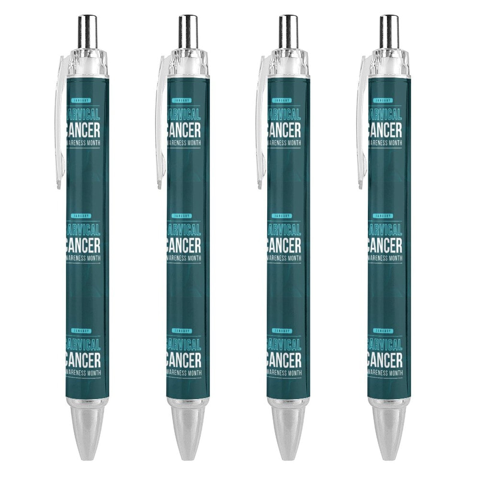 Cervical Cancer Awareness Month Ballpoint Pen Retractable Pens Black ...
