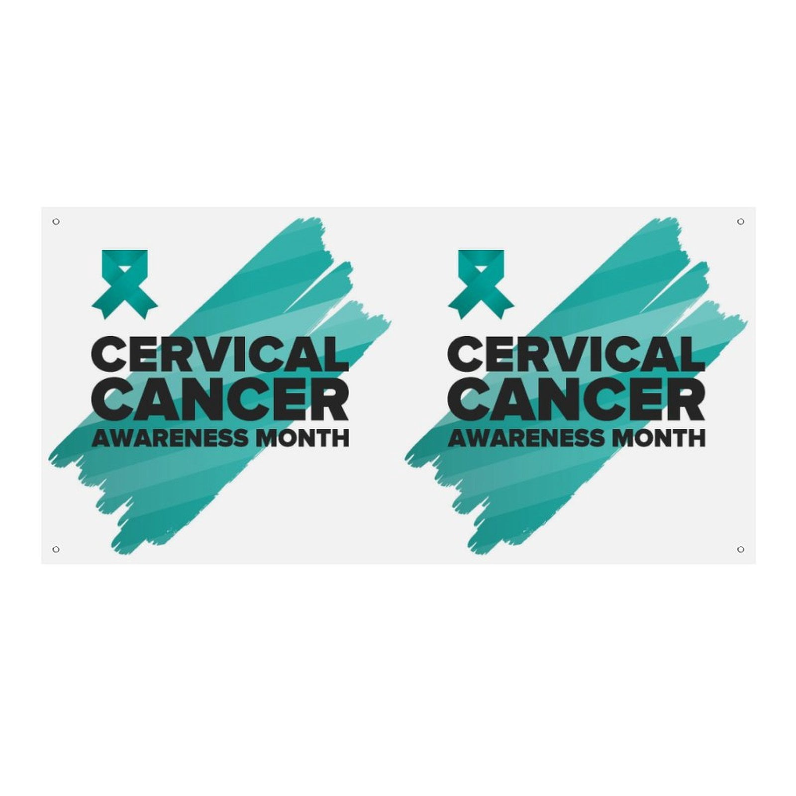 Cervical Cancer Awareness Month Banners Flag Hanging Backdrop Sign Wall ...