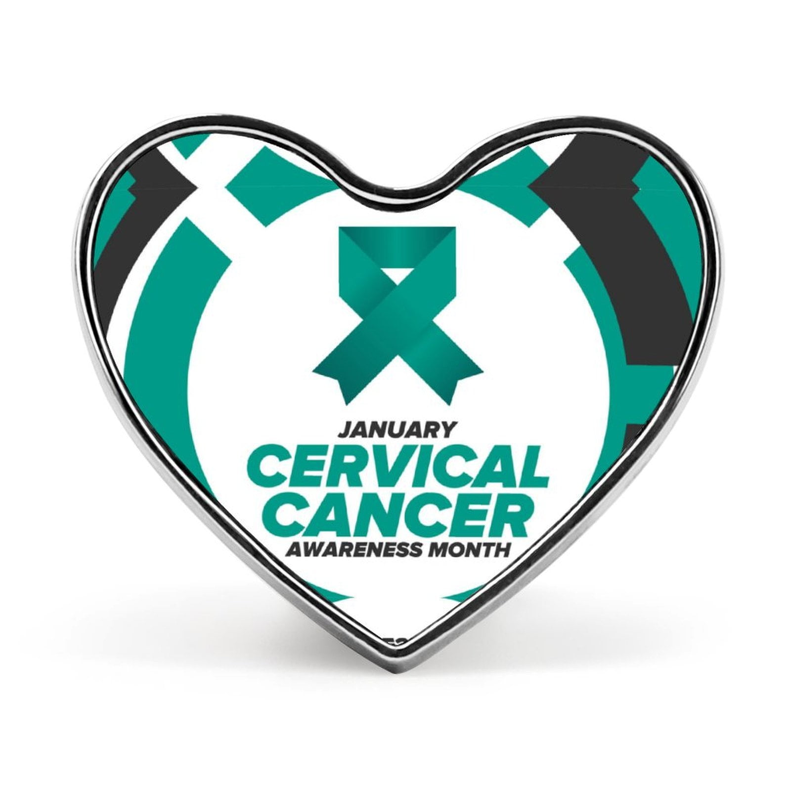 Cervical Cancer Awareness Month Pins Heart Buttons Enamel Badges ...