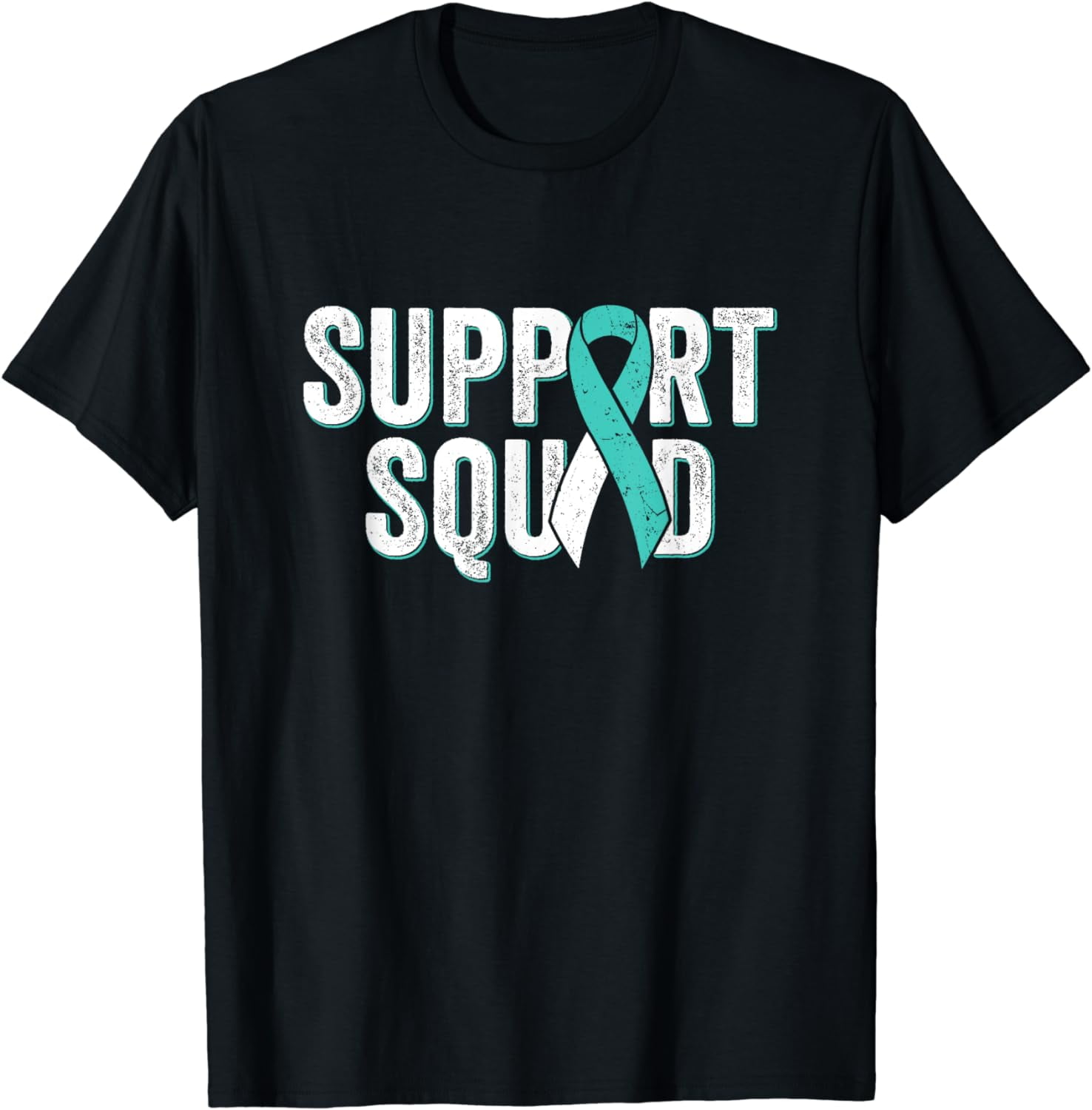Cervical Cancer Awareness - Support Squad Teal Ribbon T-Shirt - Walmart.com