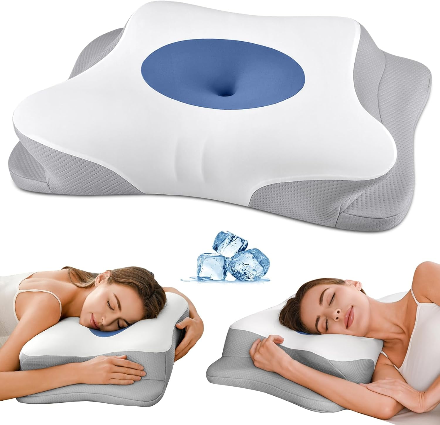Cervical Neck Pillow - Contour Bed Pillow for Neck Pain Relief ...
