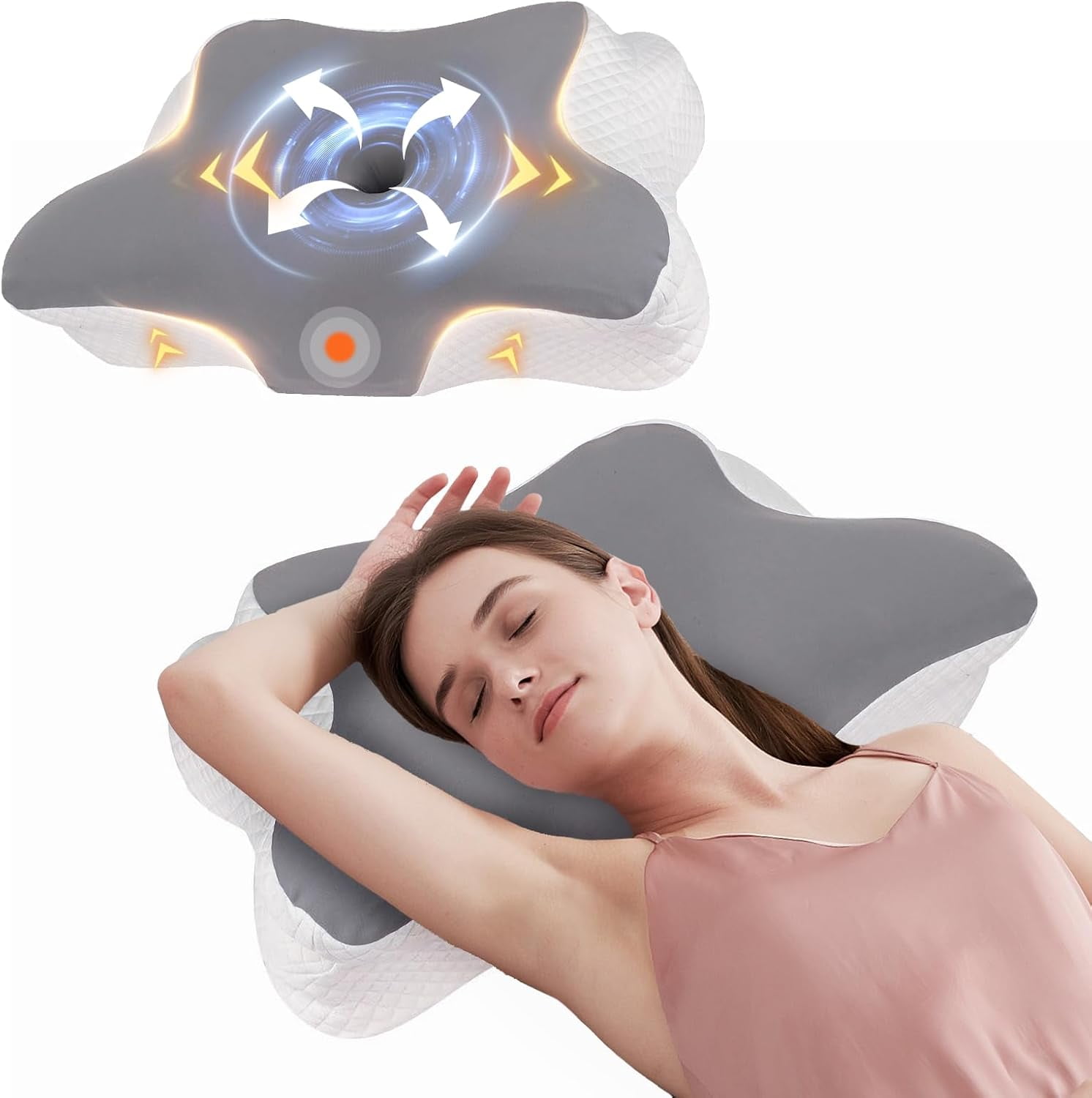 Cervical Neck Pillow - Cooling Neck Pillows for Pain Relief, Ergonomic Pillow for Sleeping ...