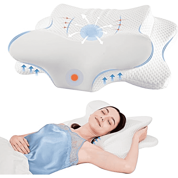 Ergonomic Neck Pillow – Memory Foam Cervical Pillow for Sleeping ...