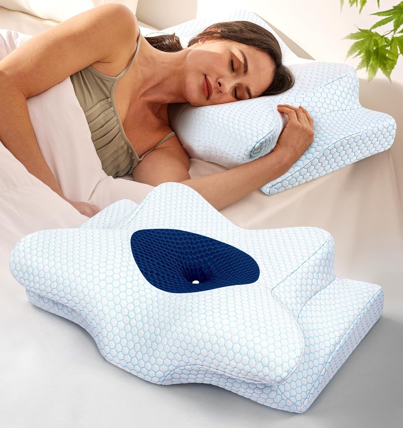 Cervical Neck Pillow for Sleeping Without Pain, Ergonomic Pillows for ... Cervical Neck Pillow for Sleeping Without Pain, Ergonomic Pillows for ...