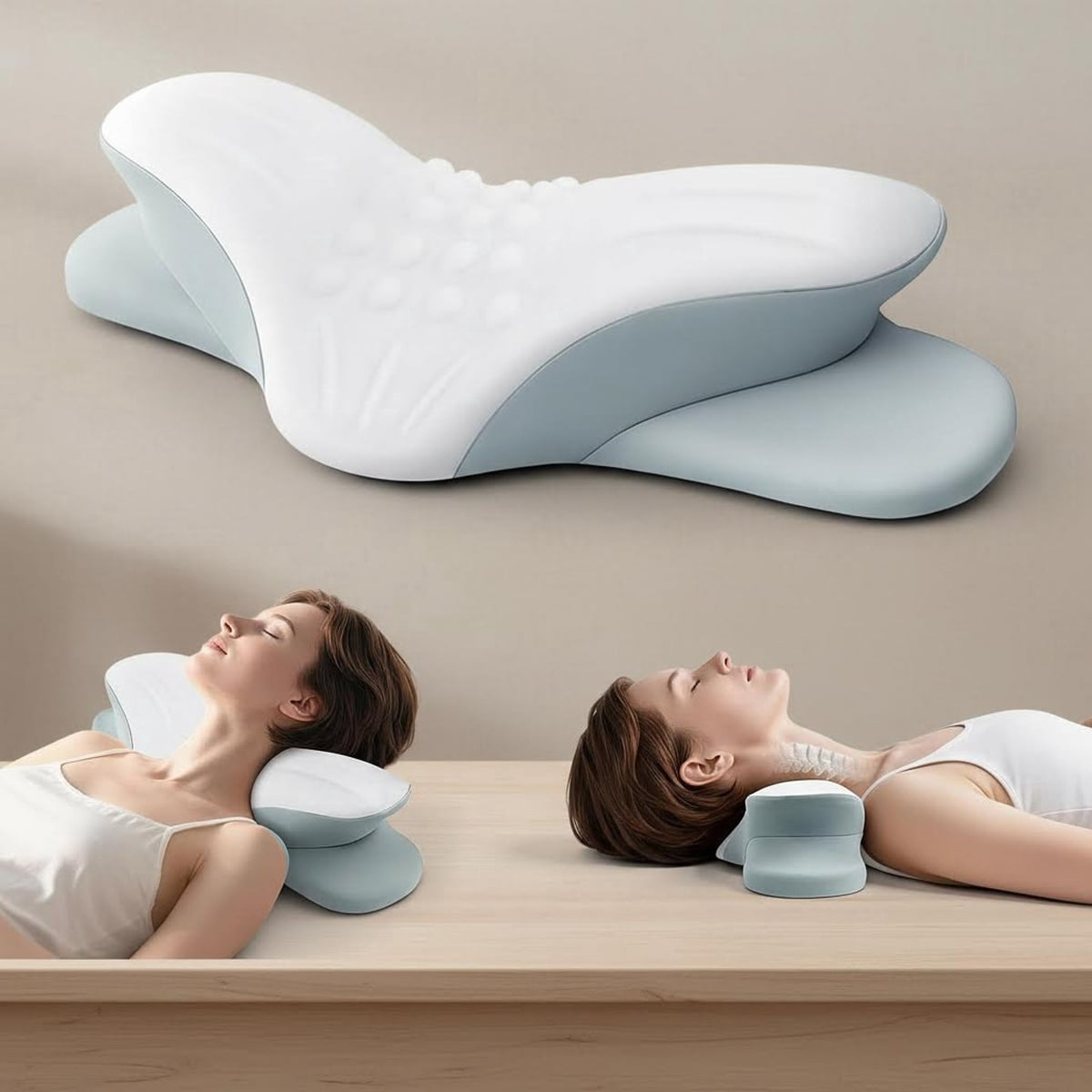 Cervical Neck Pillows, Orthopedic Roll Pillow for Neck Pain Relief ...