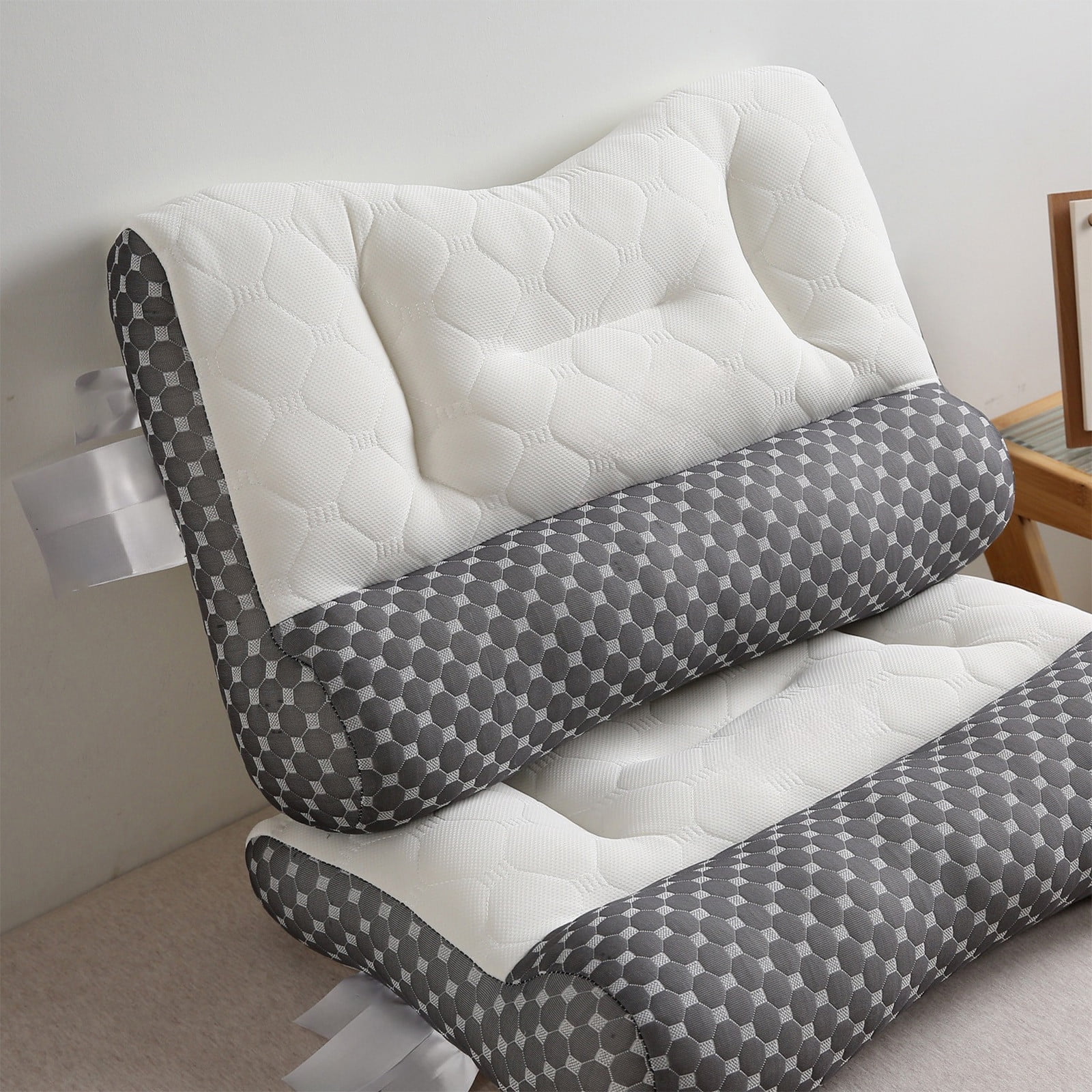 Cervical Neck Support Pillow, 2025 New Ergonomic Cervical Memory Foam ...