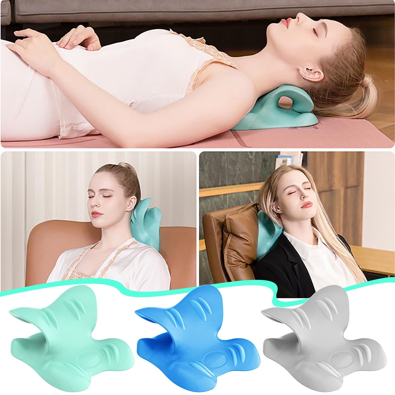 Cervical Neck Support Pillow, C-shaped Traction Device, Finger Pressure ...