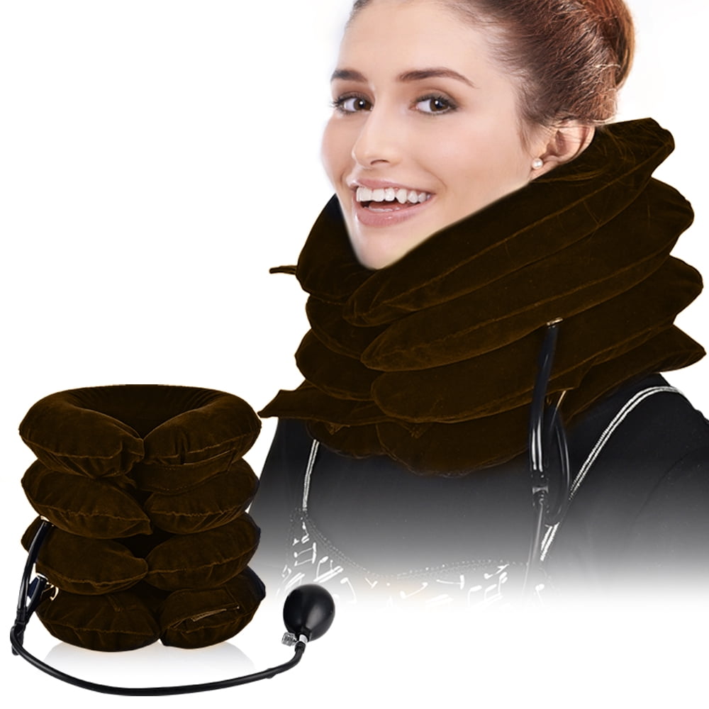 Cervical Neck Traction Device, 4 Layers Inflatable Adjustable Neck ...