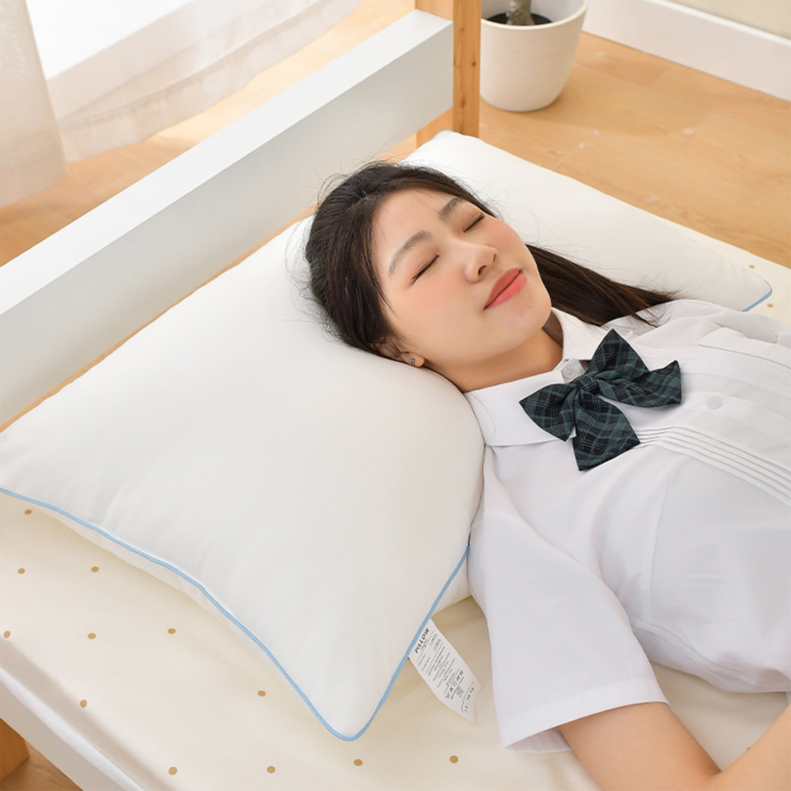 Cervical Pillow for Neck Pain, Adjustable Memory Foam with Cotton Cover ...