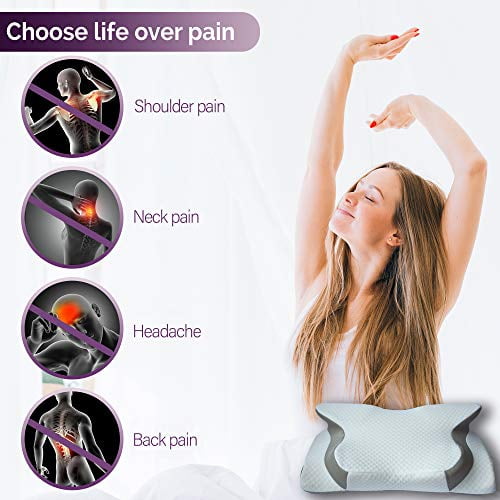 Cervical Pillow for Neck Support Contour Pillow Memory Foam Side ...