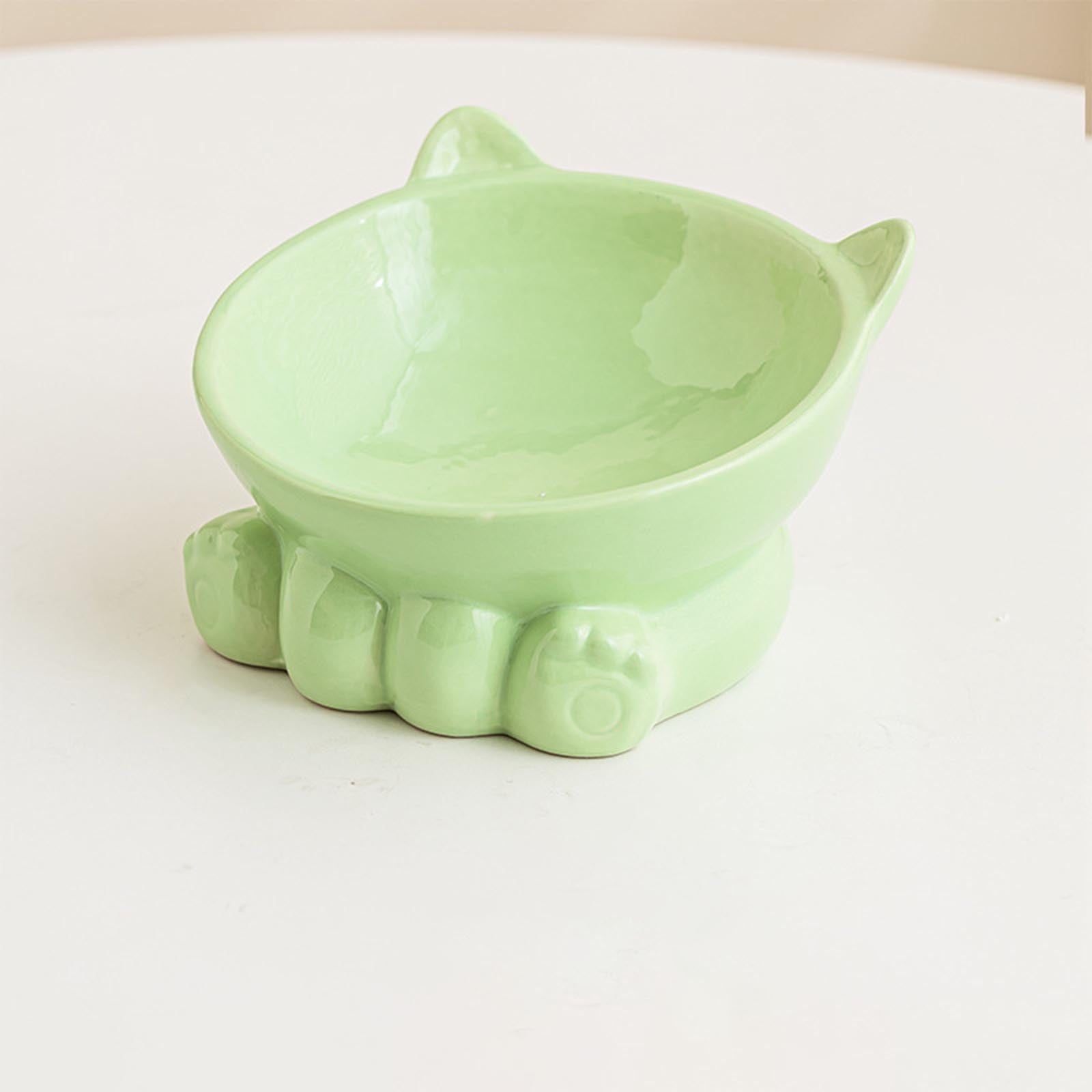 Cervical Spine Cat Bowl, Cute Anti-Chin Black Food Dish, Pet Proof ...