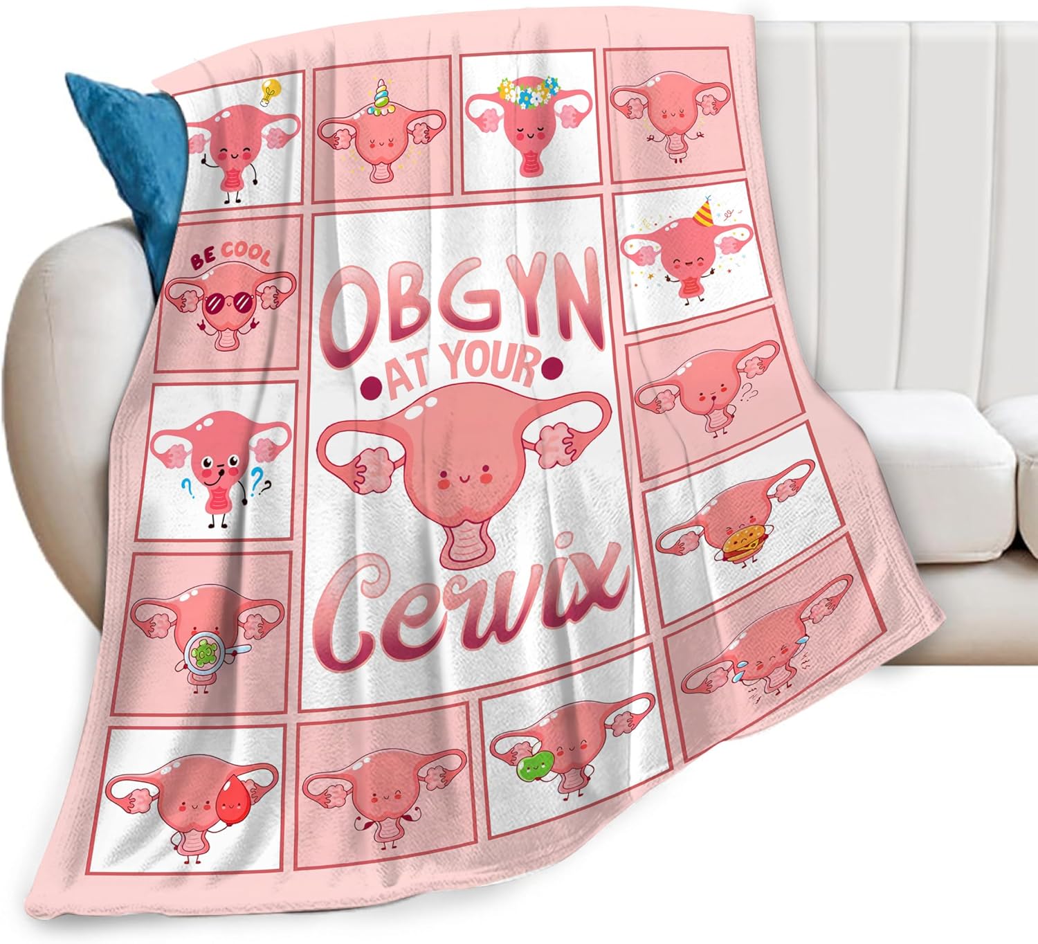 Cervix Uterus Blanket OBGYN at Your Cervix Blanket All Season Ultra ...