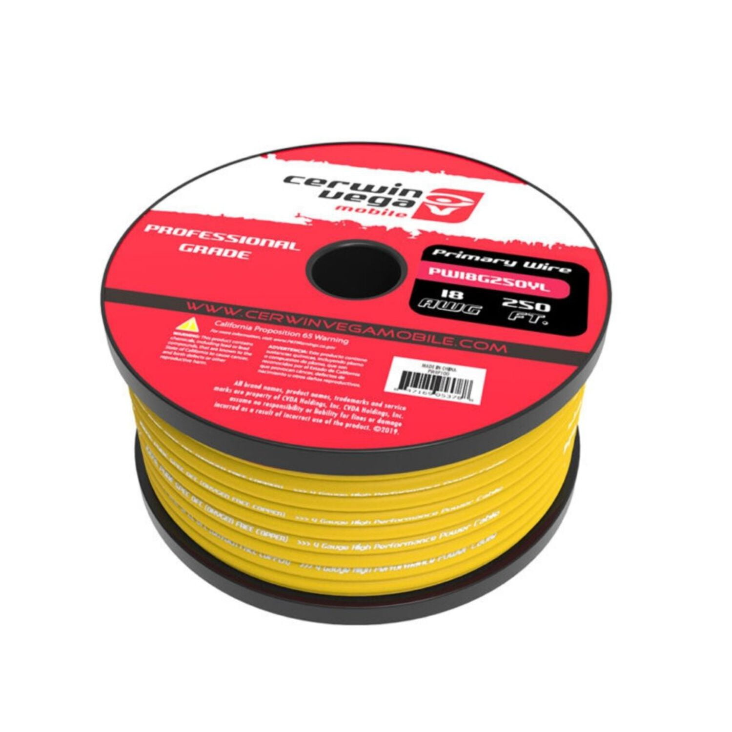 18 Gauge Primary Wire Yellow 250Ft Spool - PW18G250YL - Walmart.com