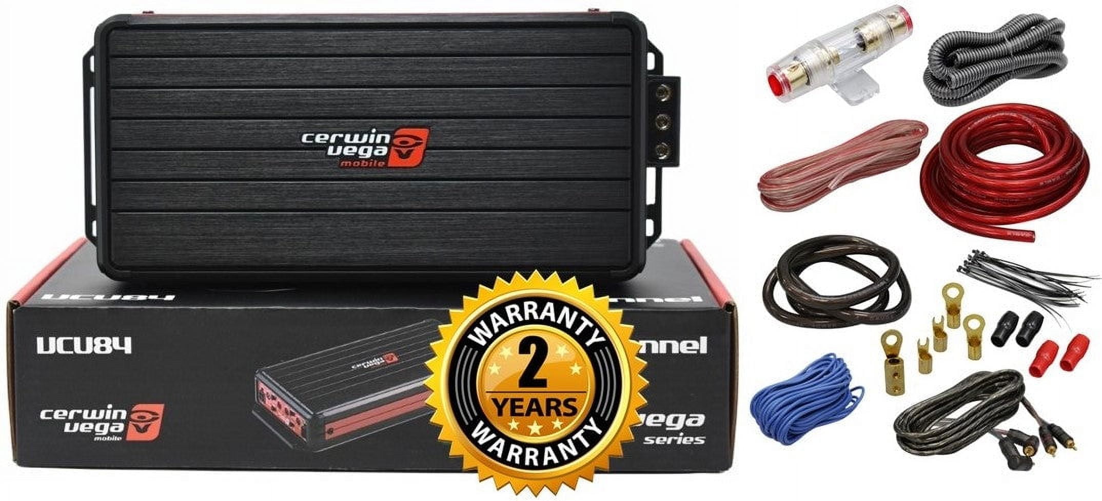 Cerwin Vega VCU84 1200 Watts Class D Marine Amplifier with Remote Bass ...