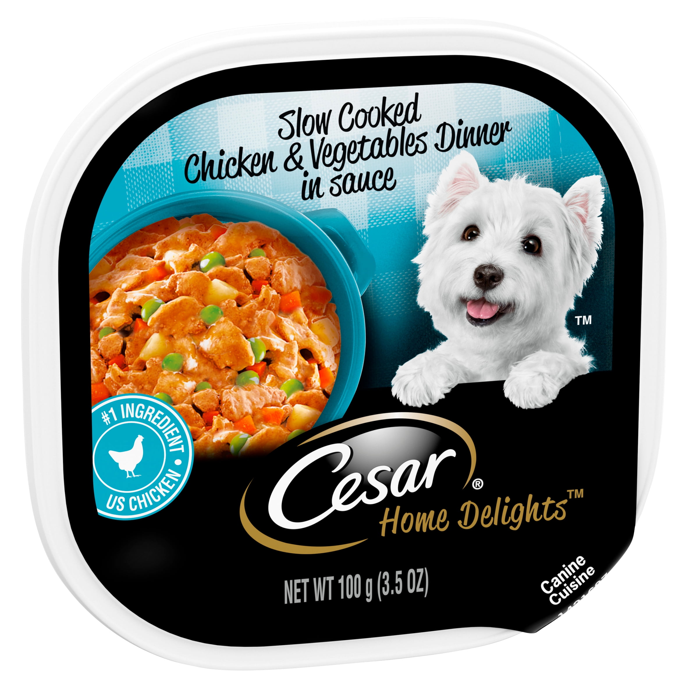 CESAR HOME DELIGHTS Wet Dog Food Slow Cooked Chicken & Vegetables ...