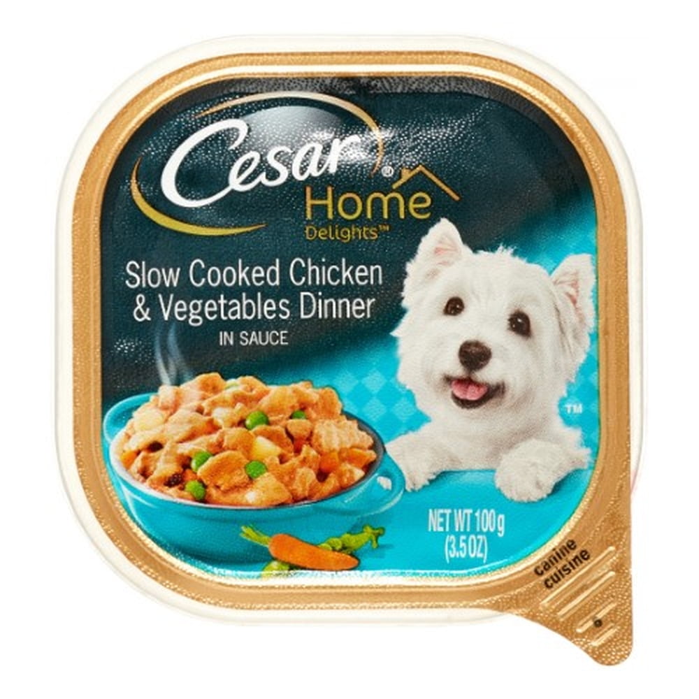 Cesar Home Delights Wet Dog Food Chicken & Vegetables 3.5 oz (Pack of ...