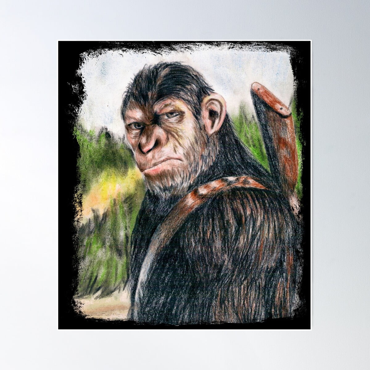 Cesar (Planet Of The Simios) Poster Wall Art, Modern Wall Decor For ...