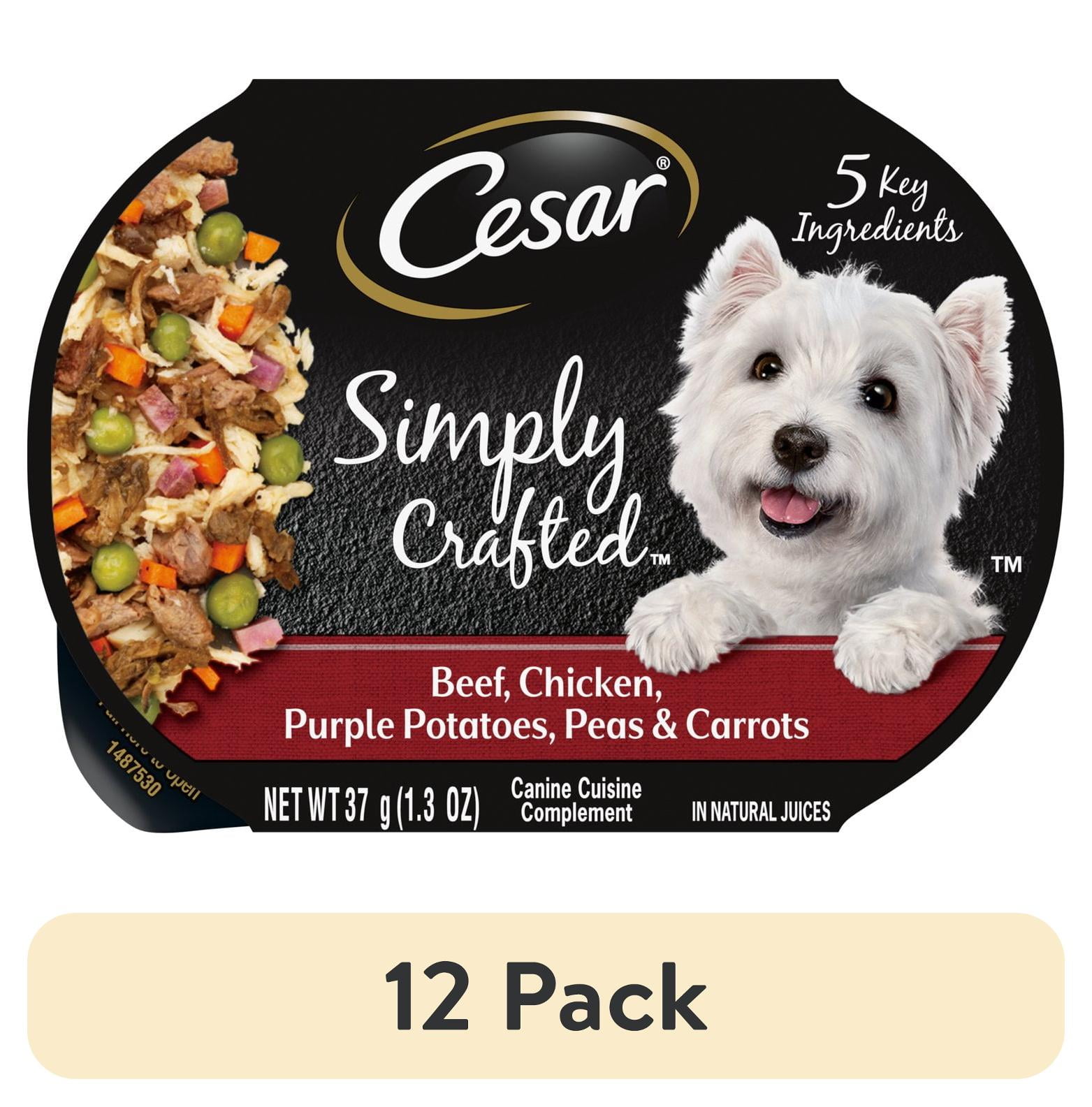 (12 pack) Cesar Simply Crafted Beef, Chicken, Purple Potatoes, Peas And ...