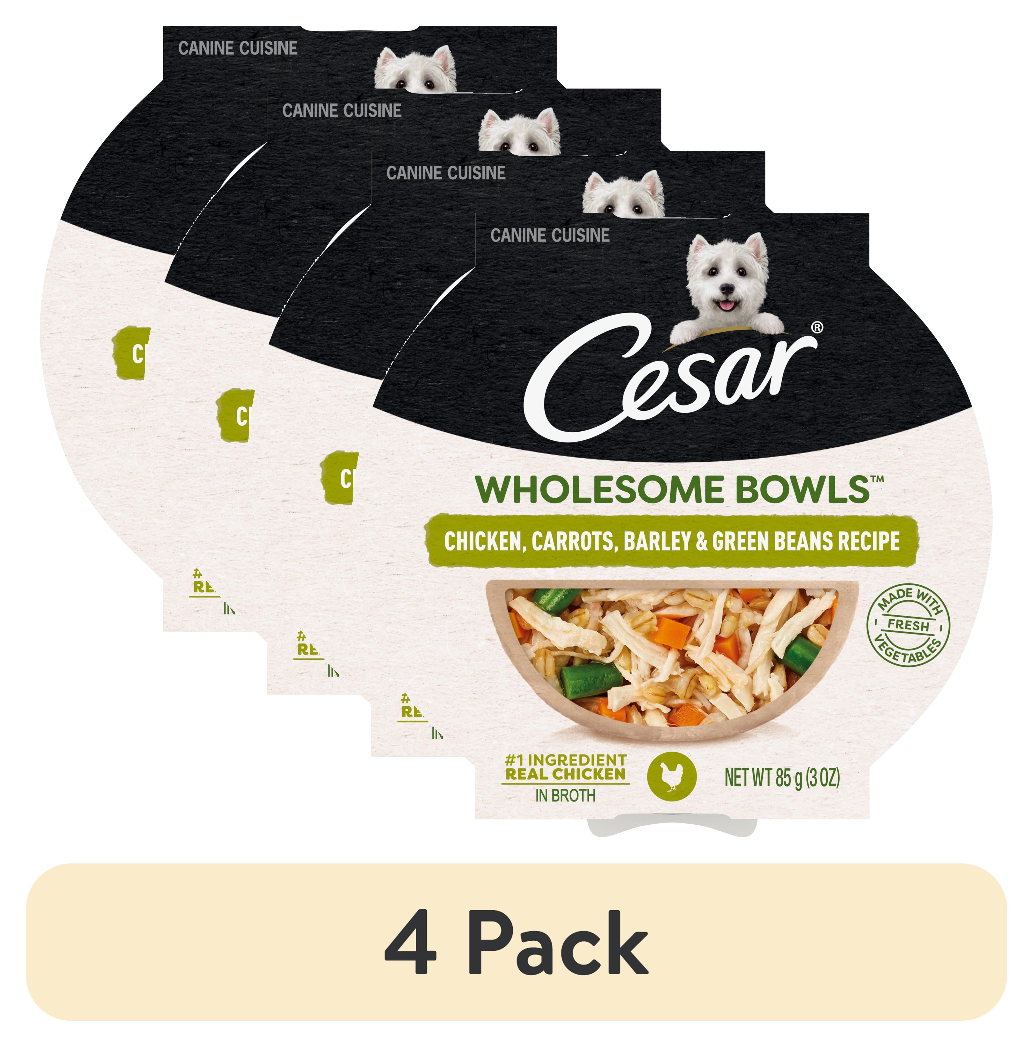 (4 pack) Cesar Wholesome Bowls Wet Dog Food Adult, 3 Oz. - Walmart.com