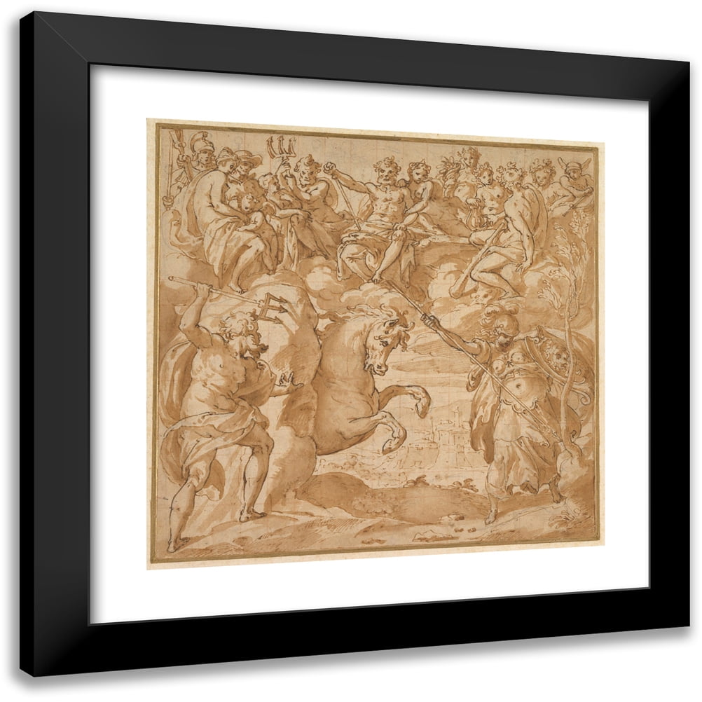 Cesare Nebbia 12x12 Black Modern Framed Museum Art Print Titled - The ...