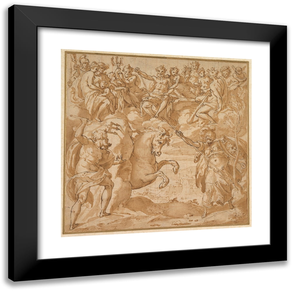 Cesare Nebbia 15x15 Black Modern Framed Museum Art Print Titled - The ...