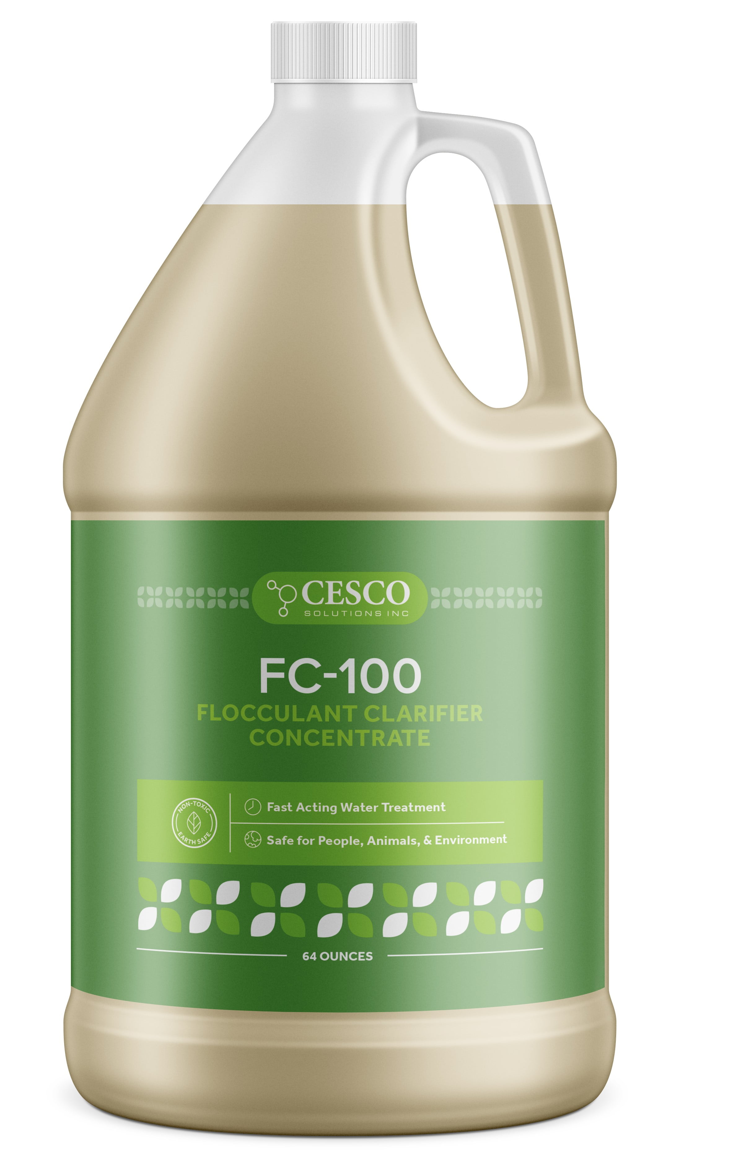 Cesco Solutions FC-100 Flocculant Clarifier - Concentrated Water Cleaning Liquid for Swimming ...