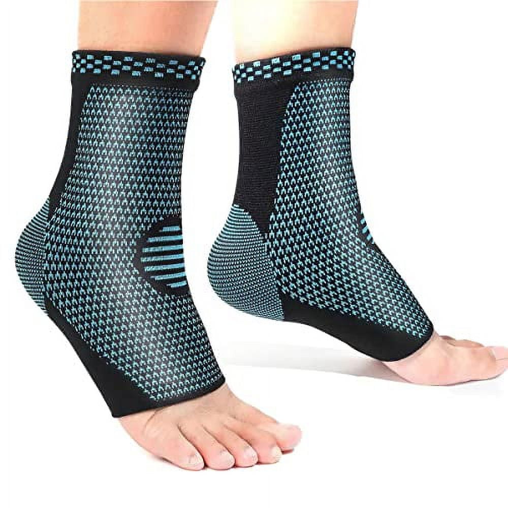 Cescrak Ankle Brace Set of 2, Foot Supports Compression Ankle Sleeve ...