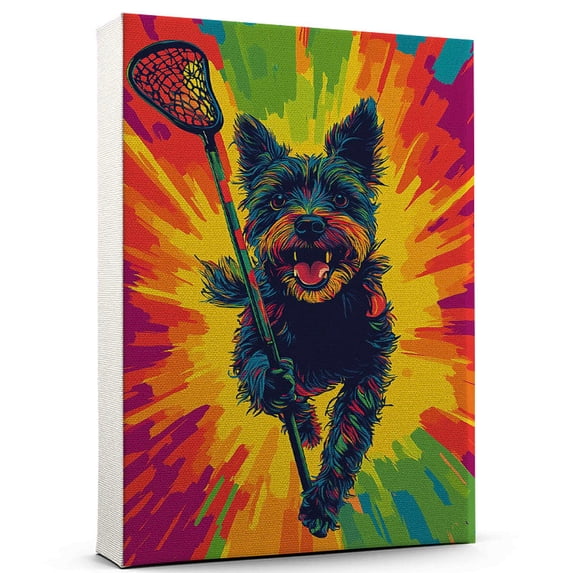 Cesky Terrier Dog Stretched Canvas Size 8x12 Lacrosse Canvas – Cute ...