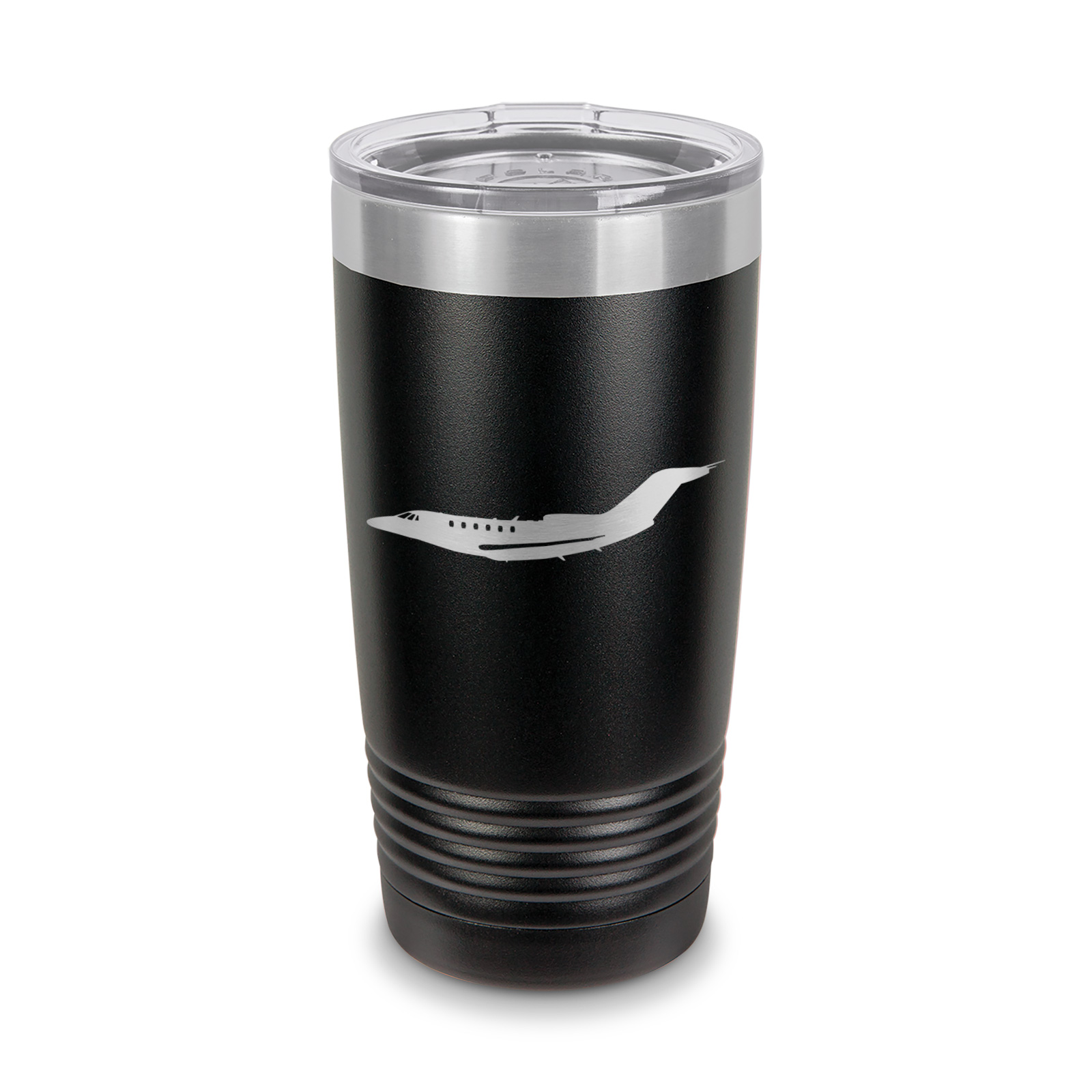 Cessna Citation X Jet Tumbler 20 oz - Laser Engraved w/ Clear Lid ...