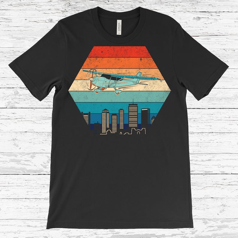 Cessna Skyhawk 172 T-shirt, Vintage Aviation Pilot Shirt, Flying ...