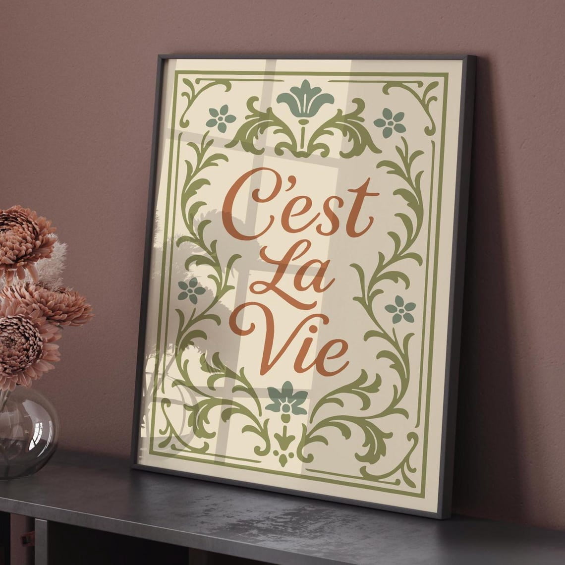 Cest La Vie Poster French Quote Art, Unframed Paper Poster 8x10in ...