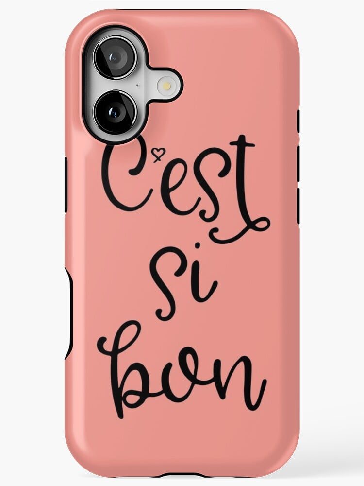 Cest Si Bon French Quote Cheerful Script iPhone Case 11 12 13 14 15 16 ...