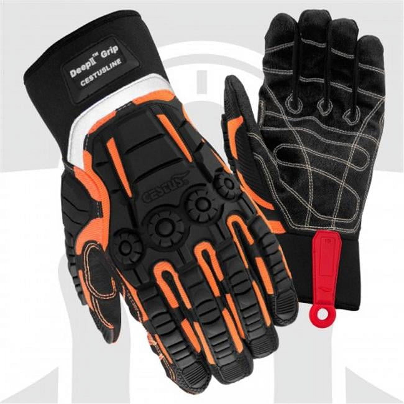 Cestus 3075 XL Pro Series Deep Ii Grip Impact One Pair Glove, Orange - Extra Large - Walmart.com