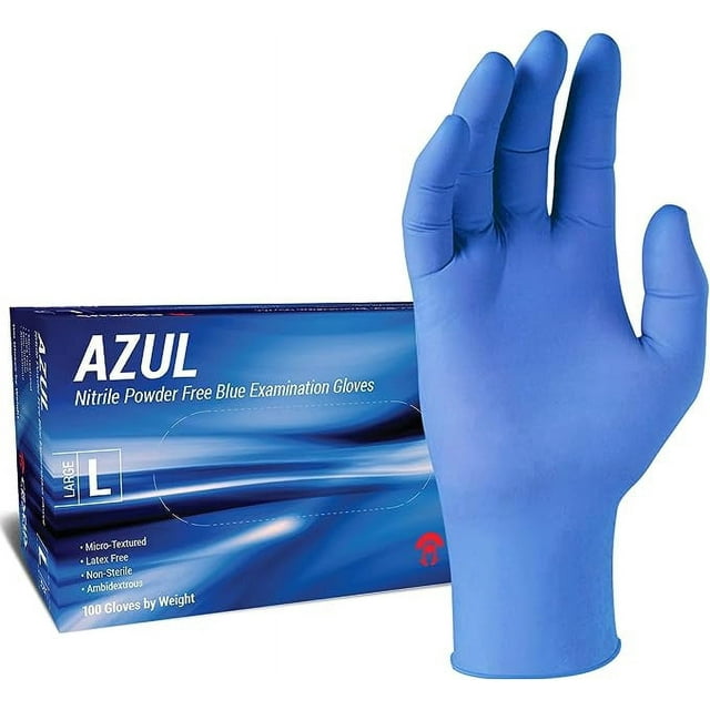 Cestus Azul, Industrial Grade Nitrile Gloves, 5 mil, Medium, 100 ct ...
