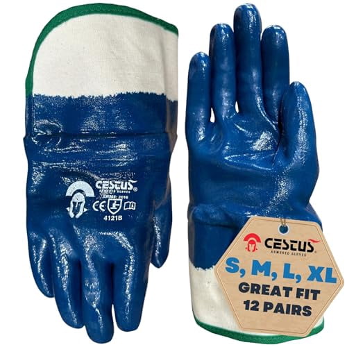 Cestus C-20, 12 Pairs Fuel Gloves for Truck Drivers, Chemical Resistant ...